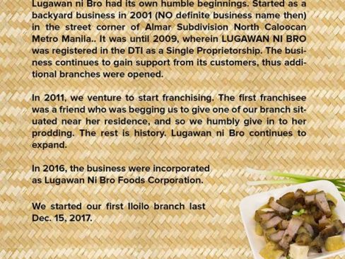 How to franchise Lugawan ni Bro | Franchise Market Philippines
